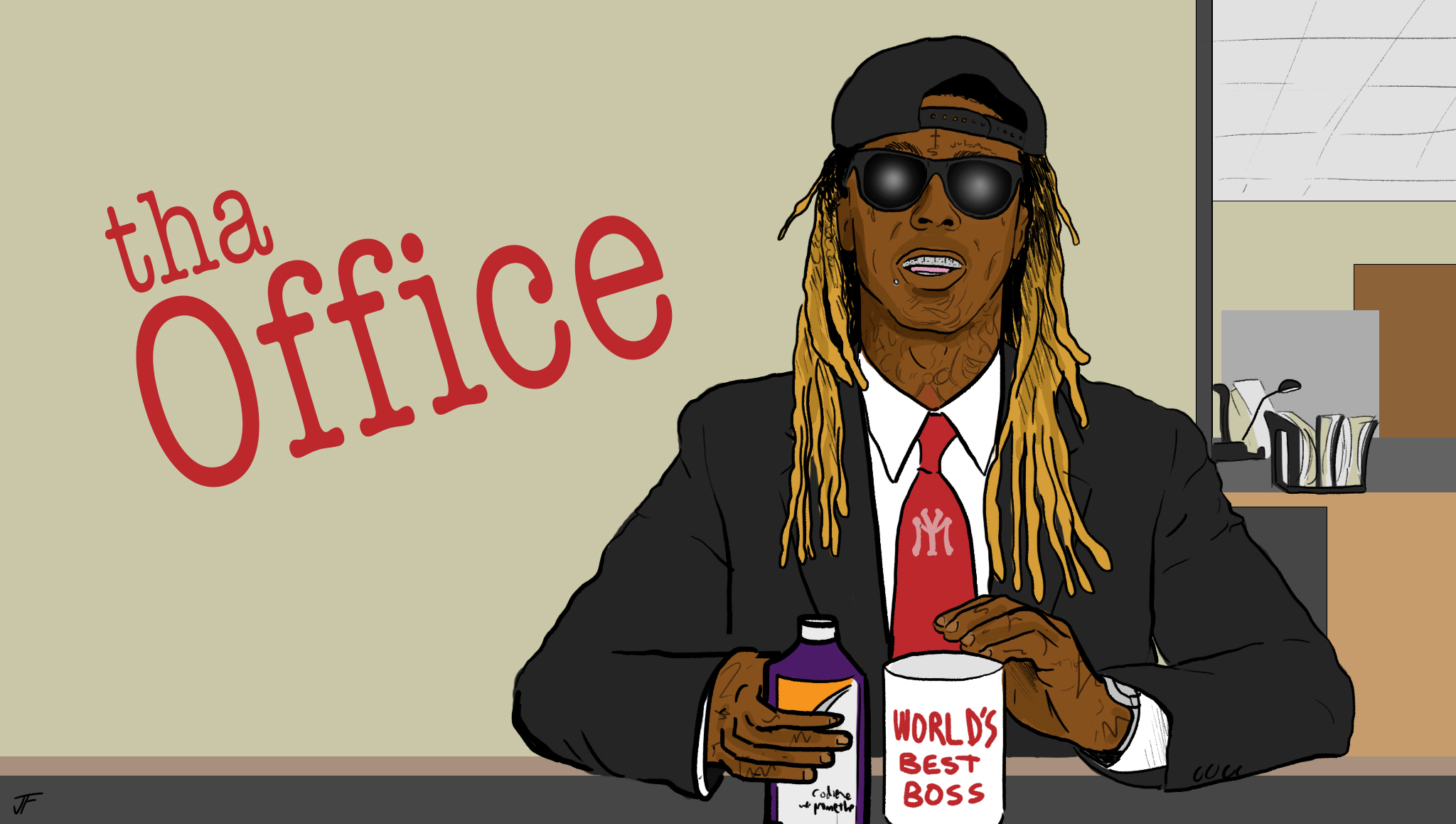 rappers-as-tv-shows-lil-wayne-office – DJBooth